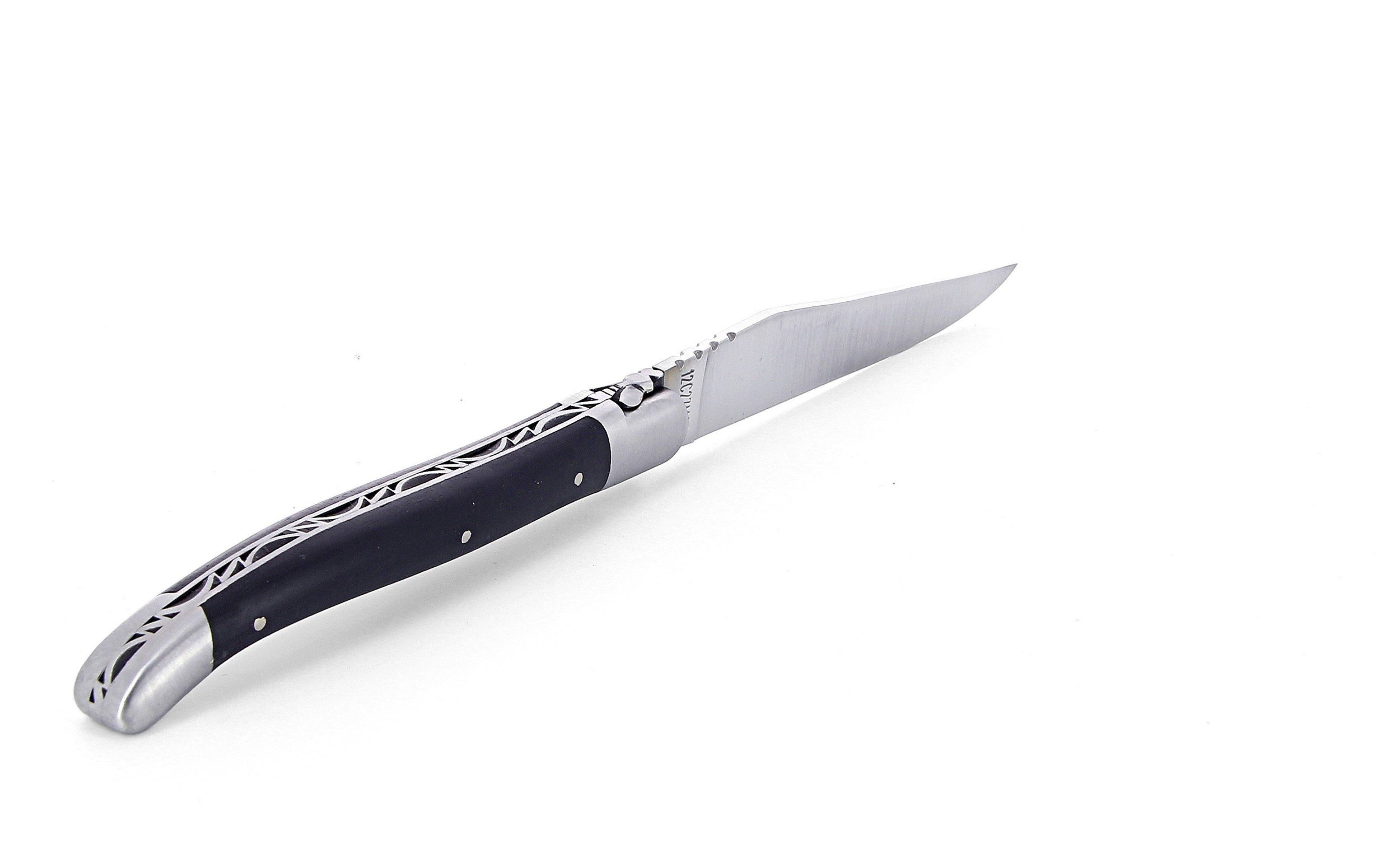 Benoit l'Artisan | Couteau de Laguiole pliant 12cm, manche en ébène ...